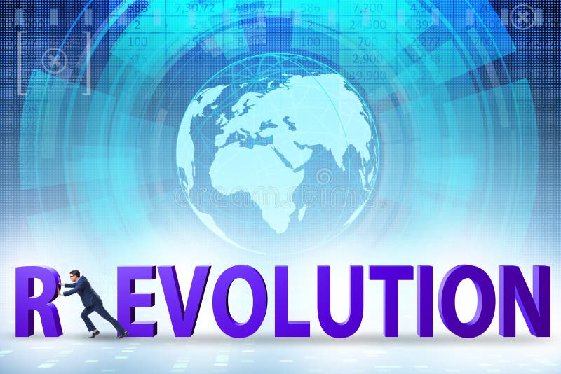 Evolution Turning into Revolution Concept Stock Image - Image of ...