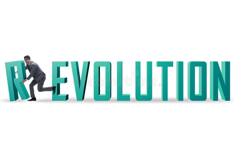 Evolution Turning into Revolution Concept Stock Photo - Image of ...