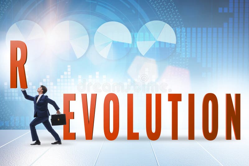 Evolution Turning into Revolution Concept Stock Image - Image of choice ...