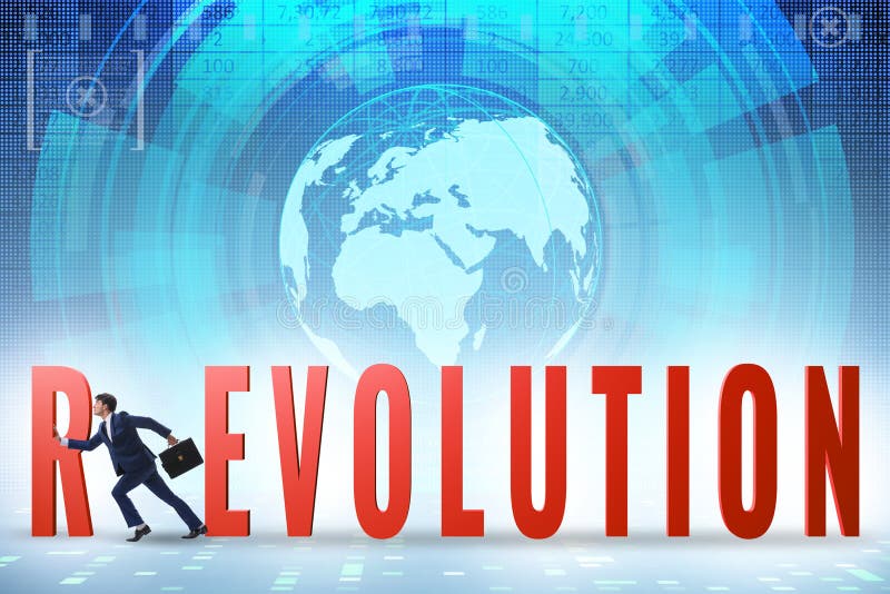 Evolution Turning into Revolution Concept Stock Illustration ...
