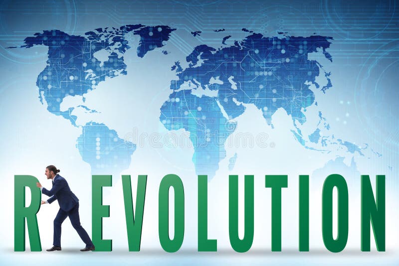 Evolution Turning into Revolution Concept Stock Photo - Image of human ...
