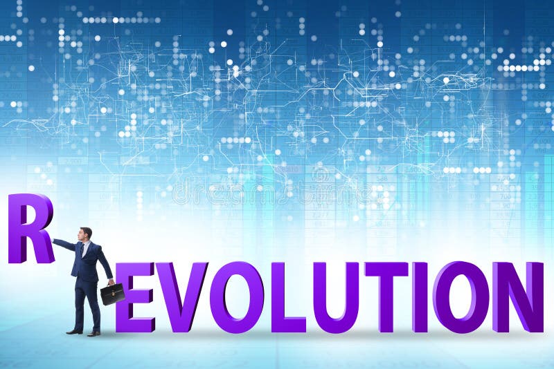 Evolution Turning into Revolution Concept Stock Image - Image of ...