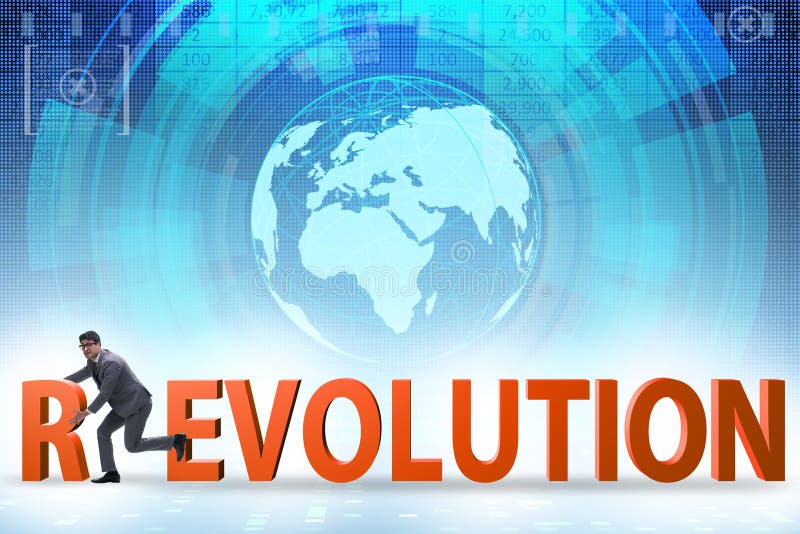 Evolution Turning into Revolution Concept Stock Image - Image of ...