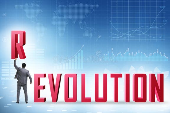 Evolution Turning into Revolution Concept Stock Image - Image of ...