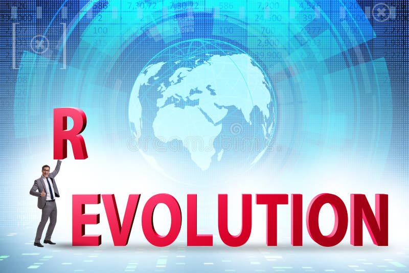 Evolution Turning into Revolution Concept Stock Photo - Image of ...