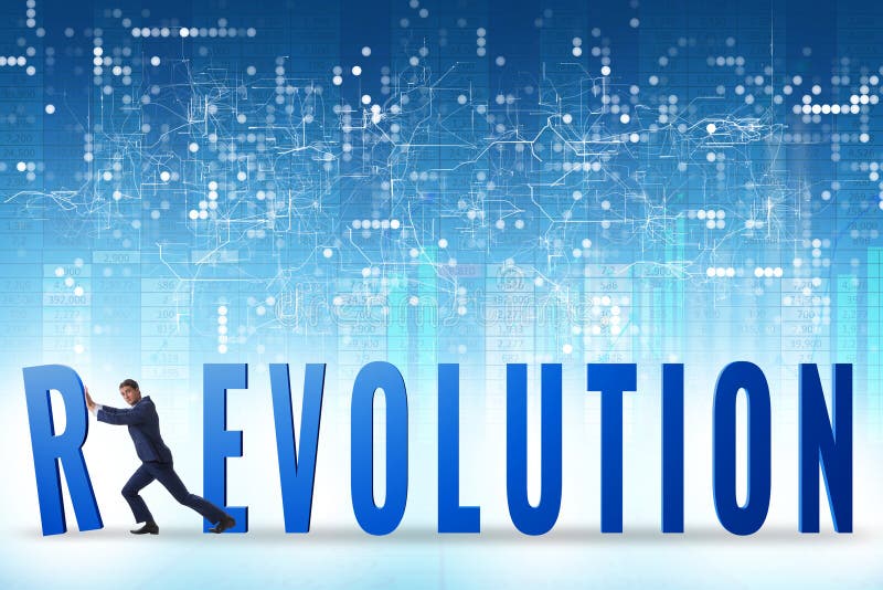 Evolution Turning into Revolution Concept Stock Photo - Image of ...