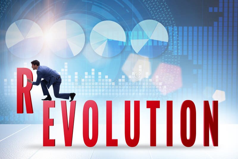 Evolution Turning into Revolution Concept Stock Photo - Image of ...