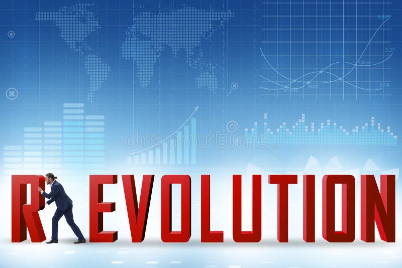 Evolution Turning into Revolution Concept Stock Photo - Image of ...