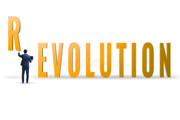 Evolution Turning into Revolution Concept Stock Photo - Image of ...