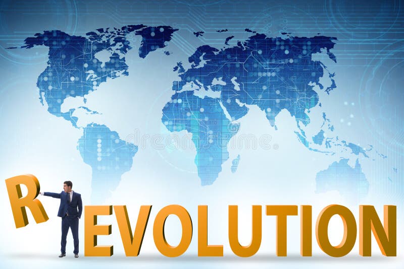 Evolution Turning into Revolution Concept Stock Photo - Image of ...