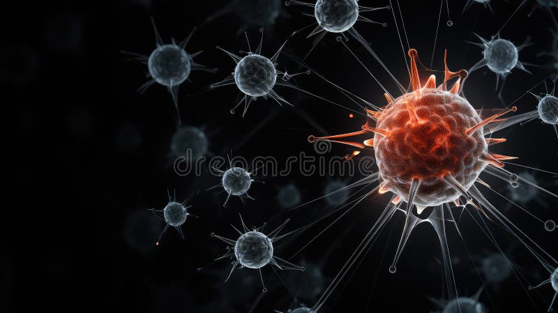 Evolution Virus Black Background Stock Illustration - Illustration of ...