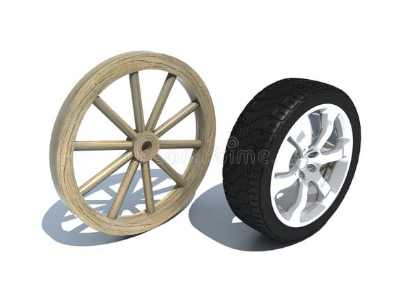 Evolution of wheel stock illustration. Illustration of creation - 8215770