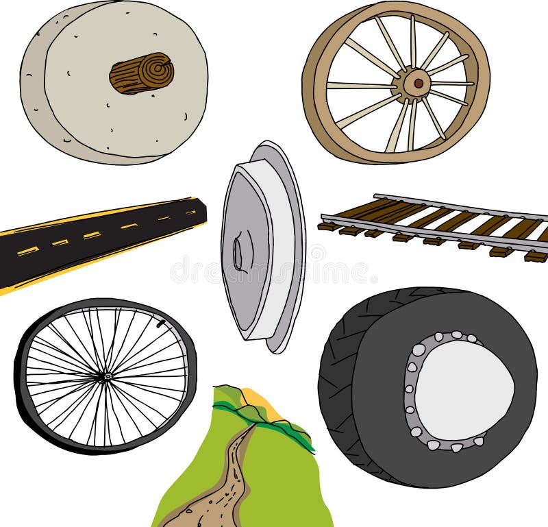 Evolution wheels . stock image. Image of improvement - 17103113