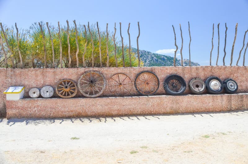 The Evolution of the Wheel at the Museum Stock Photo - Image of ...