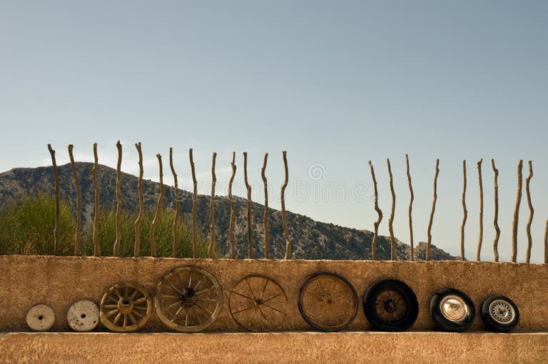 Evolution wheels . stock image. Image of improvement - 17103113