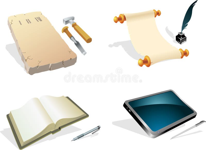 Evolution - Writing Instrument Stock Vector - Illustration of properly ...