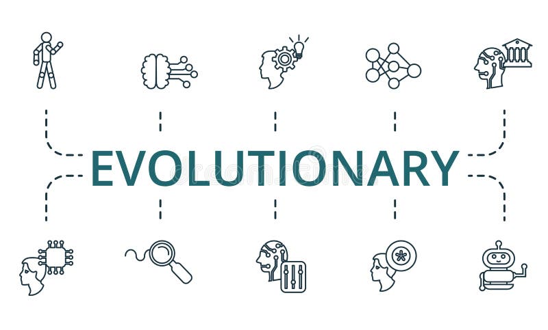 Evolutionary Icon Set. Collection of Simple Elements Such As the ...