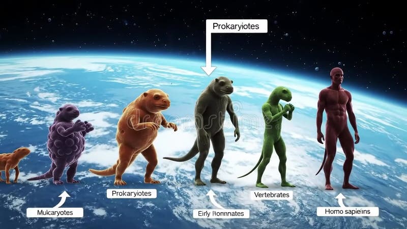 Evolutionary Timeline Animation Illustration Stock Footage - Video of ...