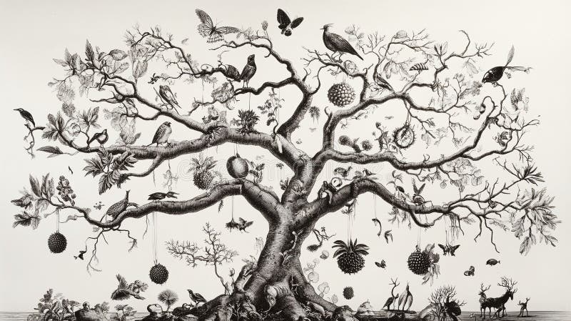 An Evolutionary Tree Growing through Dimensions Each Branch Bearing ...