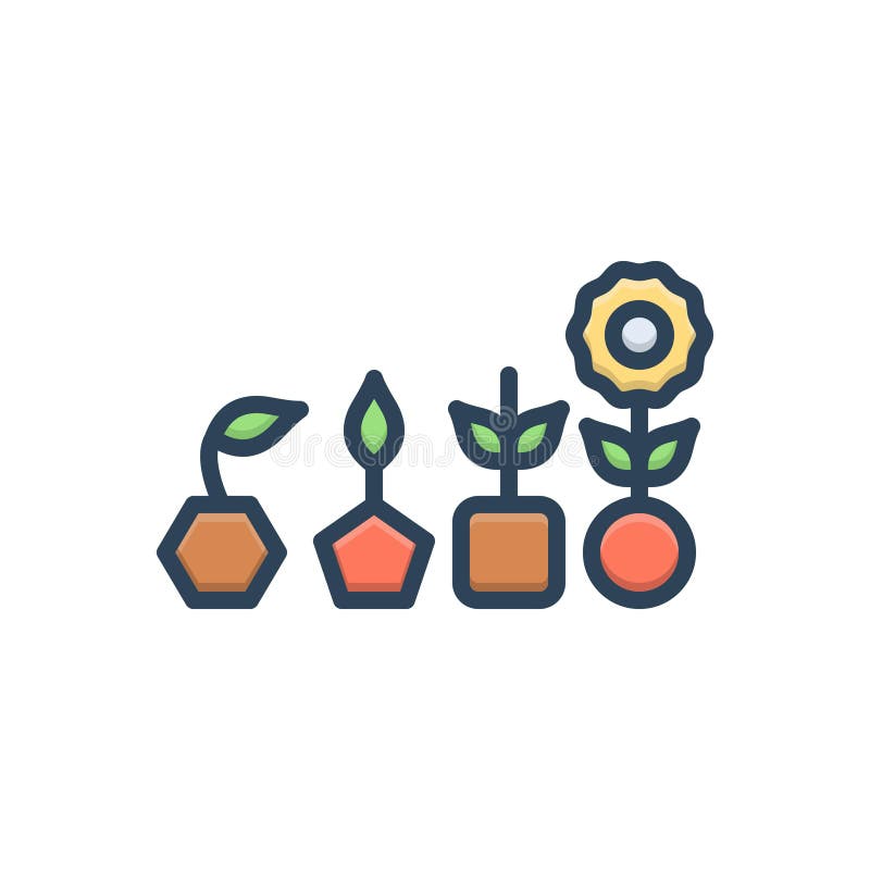Color Illustration Icon for Evolutiong, Growth and Rising Stock ...