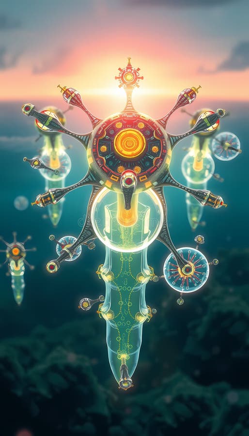 Evolutionizing Life: the Future of Bioengineering Stock Illustration ...