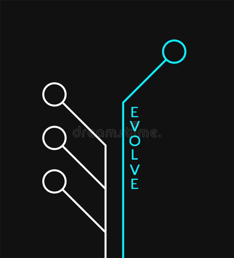 Evolve Tech Line Illustration Stock Vector - Illustration of abstract ...
