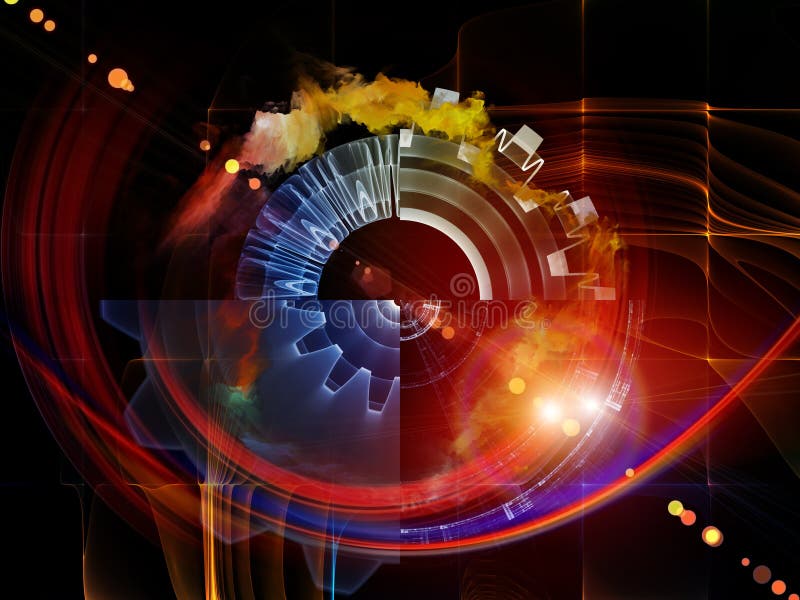 Evolving Abstract Visualization Stock Illustration - Illustration of ...