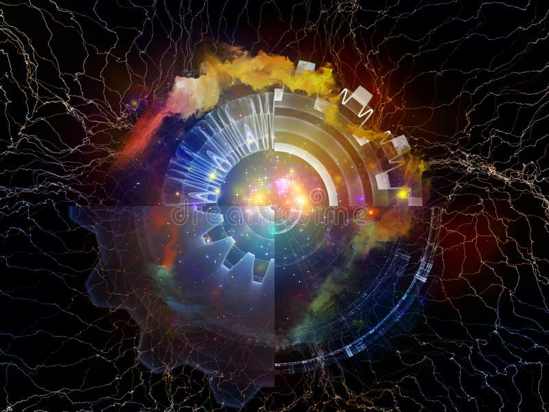 Evolving Abstract Visualization Stock Illustration - Illustration of ...