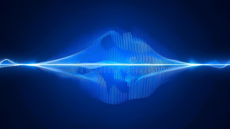 Evolving Blue Waveform Displaying Dynamic Energy and Modern Technology ...