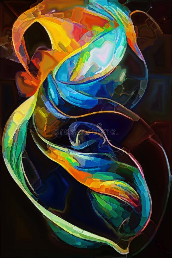 Evolving Colored Forms stock illustration. Illustration of organic ...