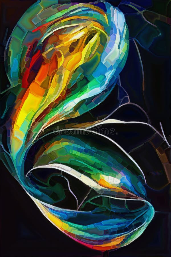 Evolving Colored Forms stock illustration. Illustration of abstract ...