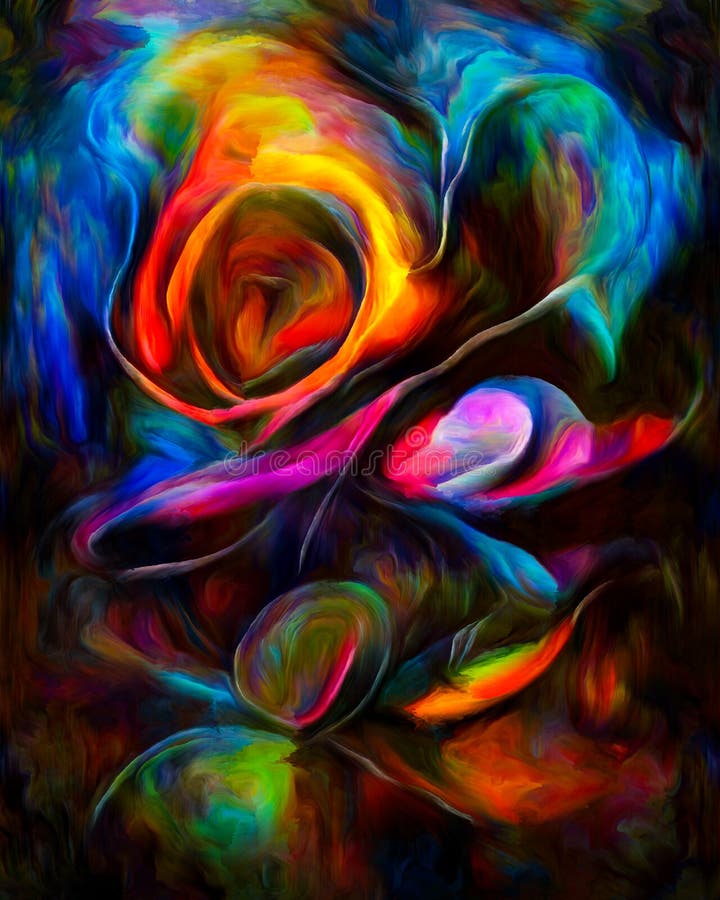 Evolving Colored Forms stock illustration. Illustration of design ...