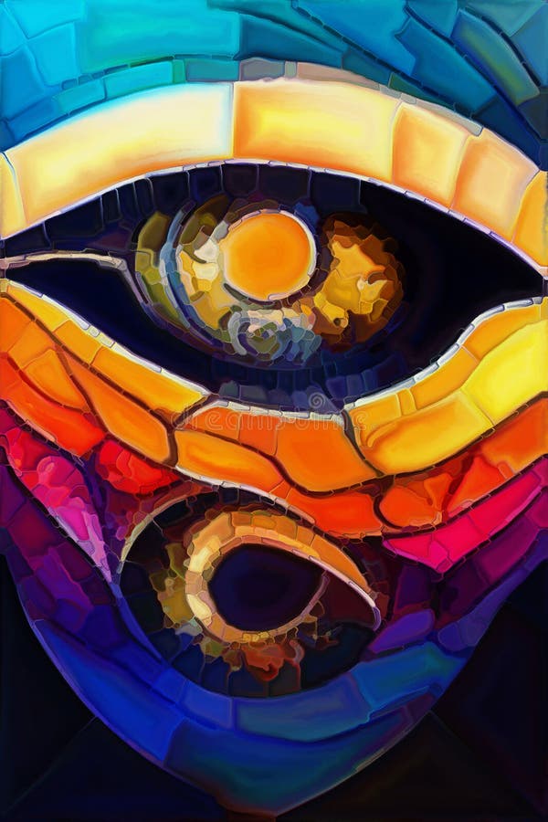 Evolving Colored Forms stock illustration. Illustration of painting ...