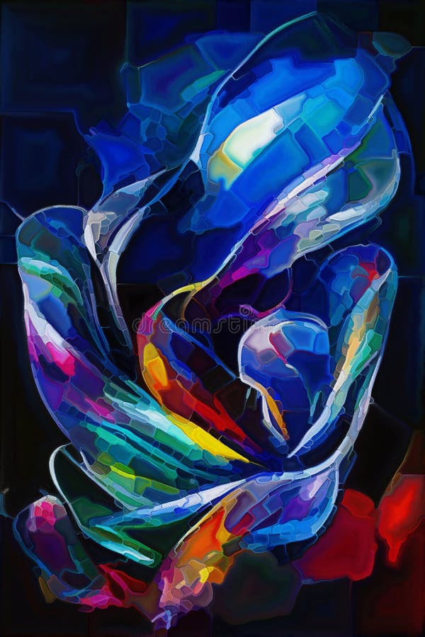 Evolving Colored Forms stock illustration. Illustration of canvas ...