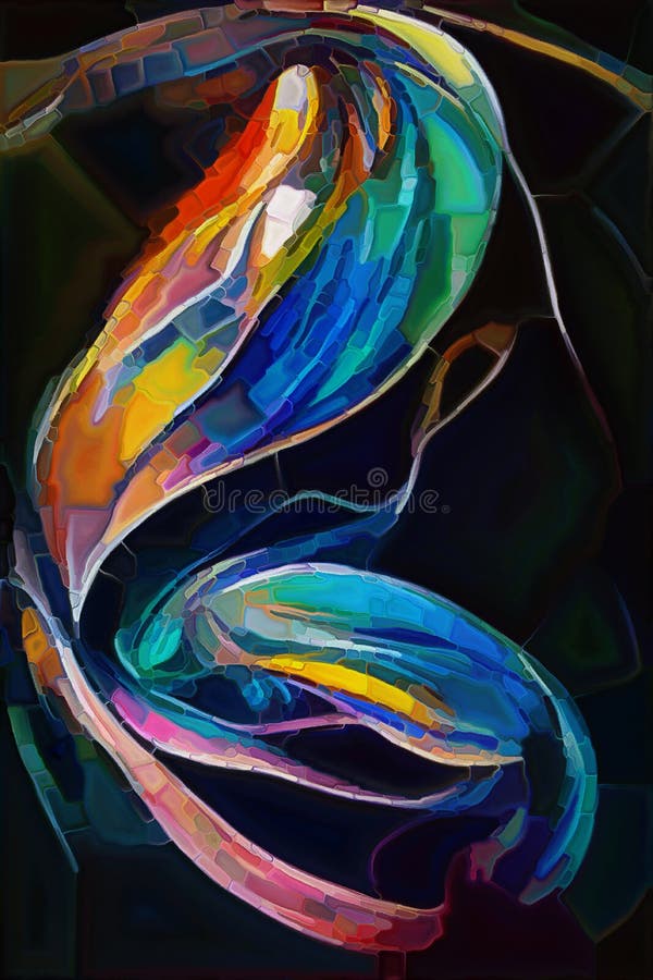 Evolving Colored Forms stock illustration. Illustration of ...