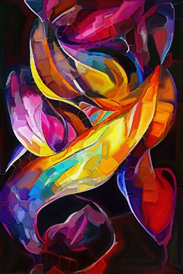 Evolving Colored Forms stock illustration. Illustration of colored ...