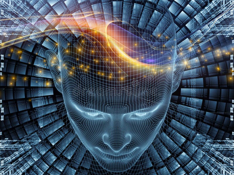 Evolving Digital Identity stock illustration. Illustration of computer ...