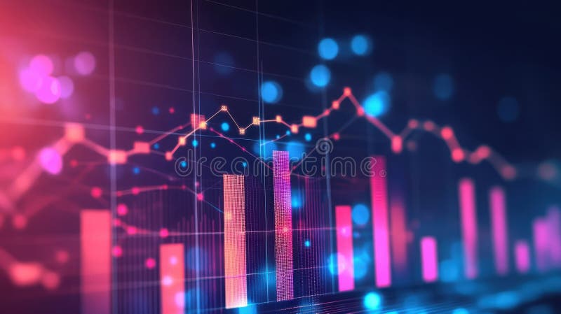 An Evolving Infographic Featuring Holographic Data Points Rising and ...