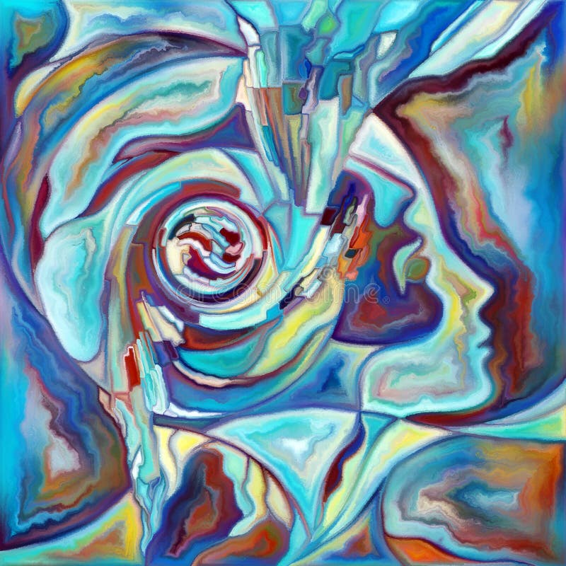 Evolving Inner Connection stock illustration. Illustration of brush ...