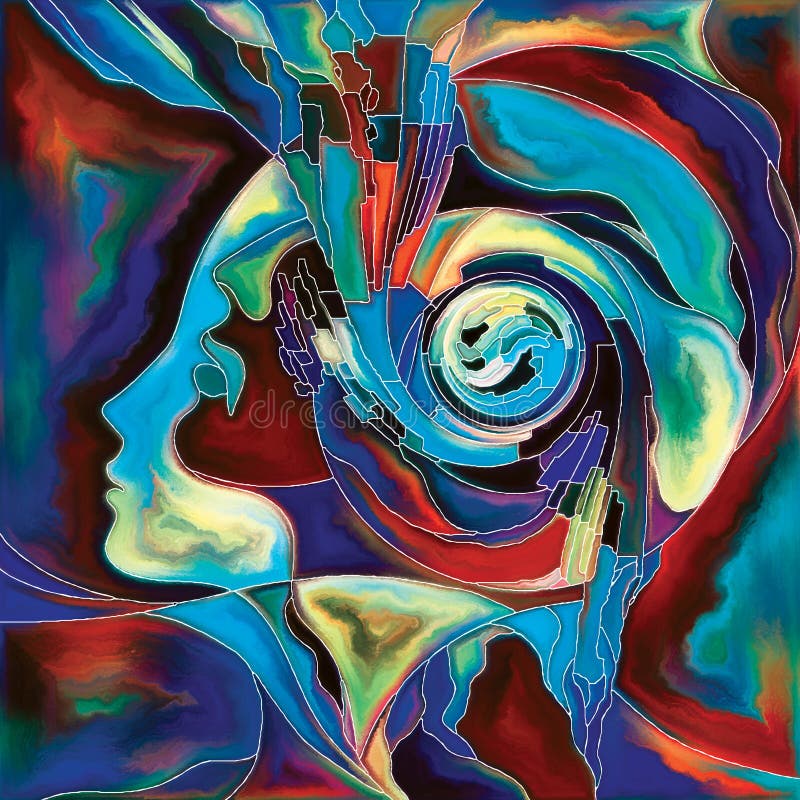 Evolving Inner Connection stock illustration. Illustration of print ...