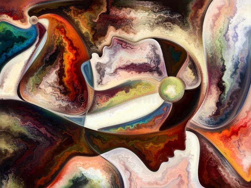 Evolving Inner Texture stock illustration. Illustration of intellect ...