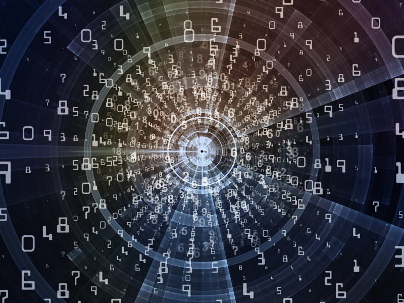 Evolving Integers stock illustration. Illustration of development ...