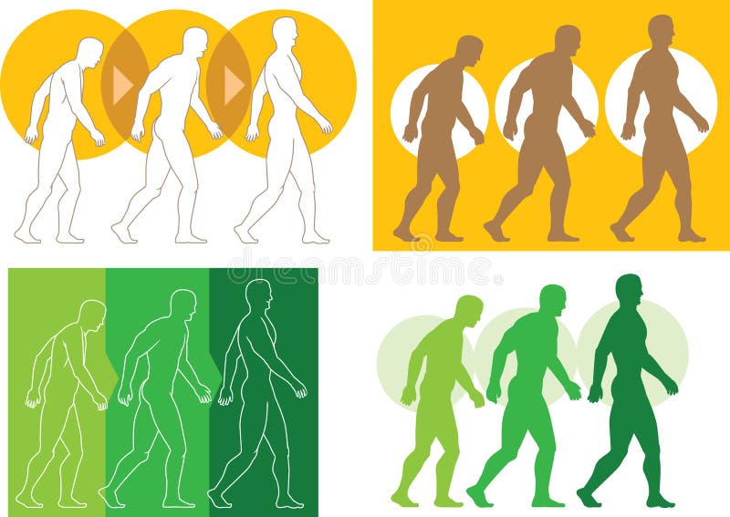 Evolving man stock illustration. Illustration of medical - 37406936