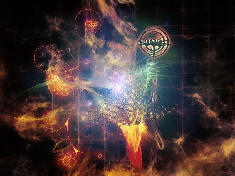 Evolving Math Visualization Stock Illustration - Illustration of grid ...