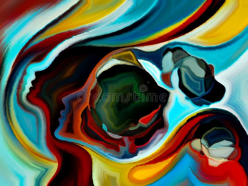 Evolving Mind Shapes stock illustration. Illustration of concept - 68888524