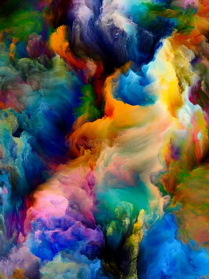 Evolving Virtual Color stock illustration. Illustration of inspiration ...