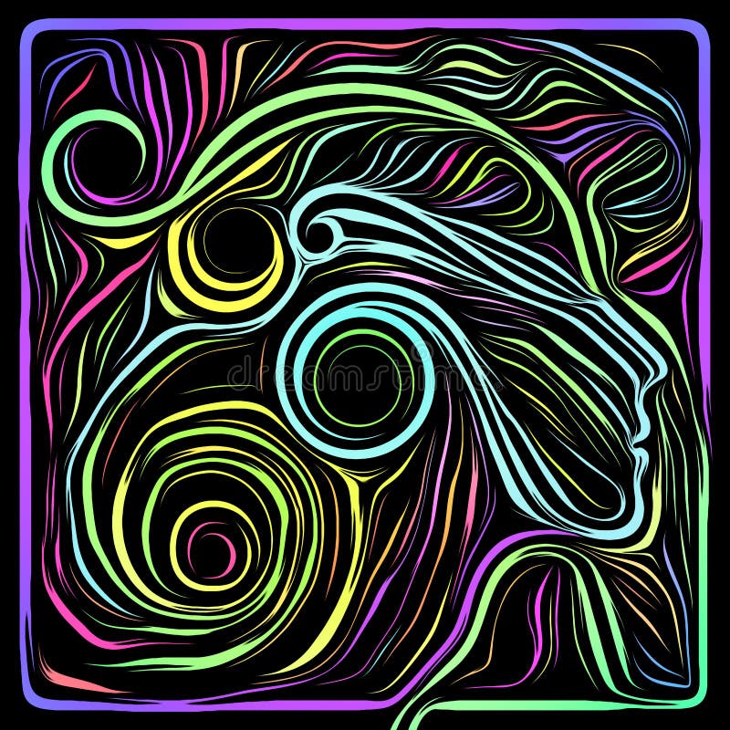 Evolving Woodcut Design stock illustration. Illustration of composition ...