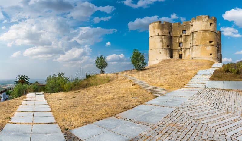 Evoramonte Castle stock image. Image of landmark, green - 79821685