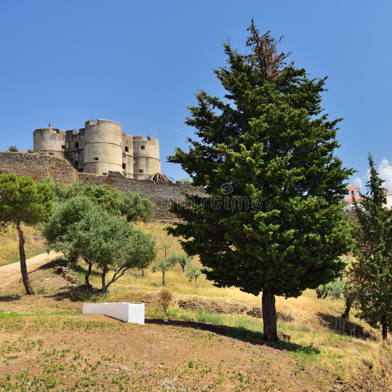Evoramonte Castle, Portugal Stock Photo - Image of landscape, monument ...