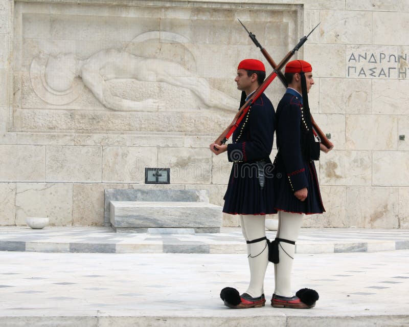 Evzones editorial image. Image of evzone, blue, ceremony - 12862295